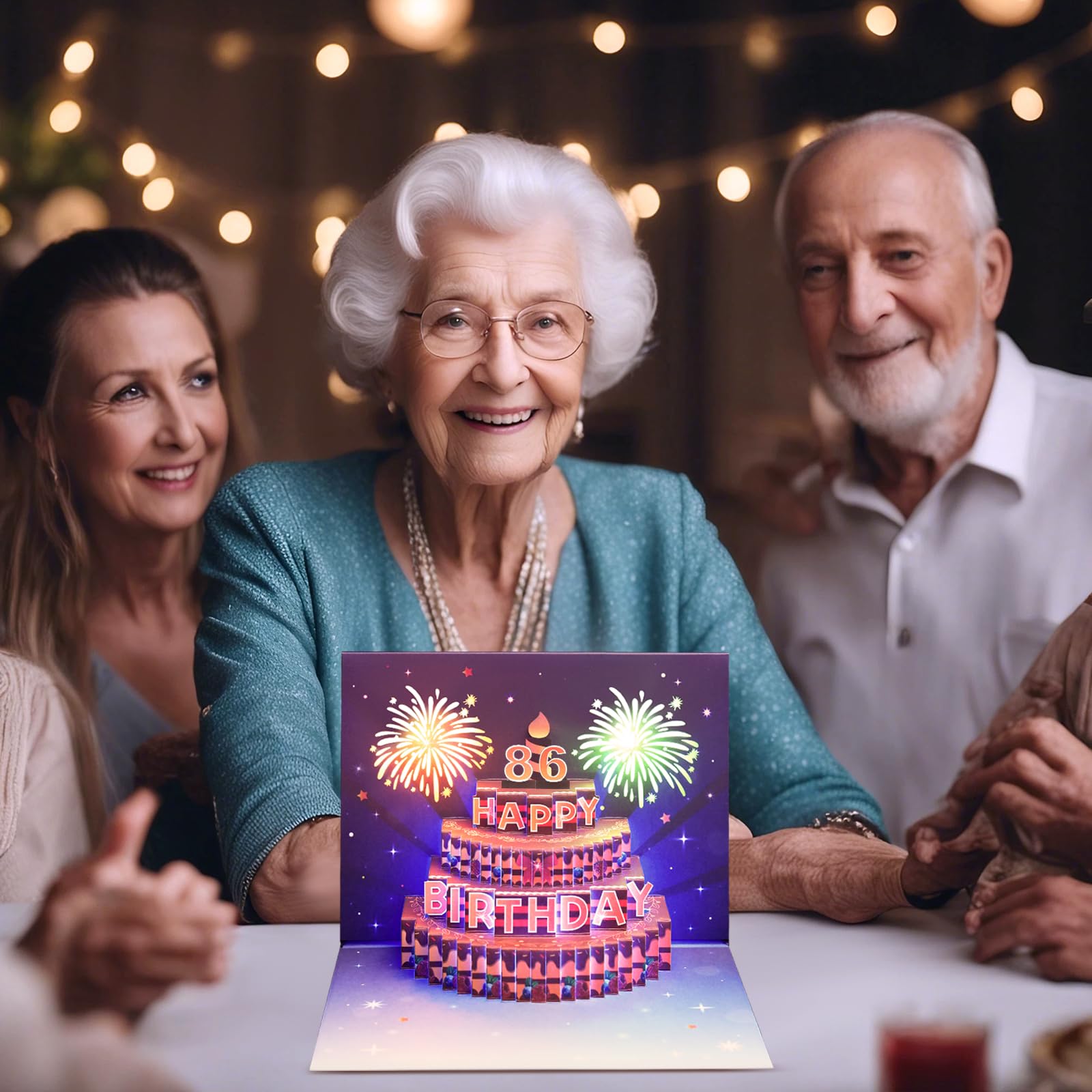 Snapklik.com : 86th Birthday Cards, Light And Music Birthday Cake Happy ...