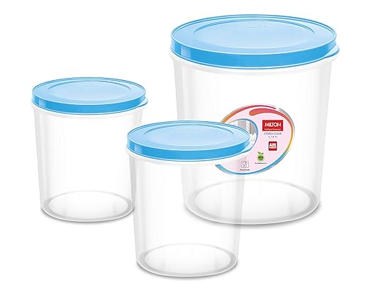 Buy MILTON Storex Clear 5, 7 and 10 Plastic Containers Set of 3 with 3 ...
