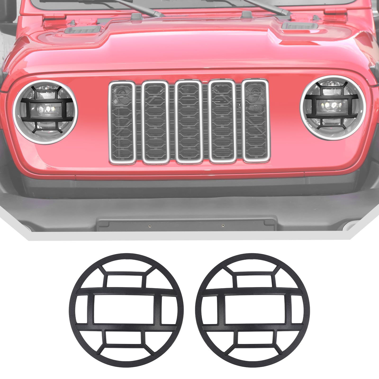 Amazon.com: JeCar Headlight Covers for Jeep Wrangler JL JLU Gladiator ...