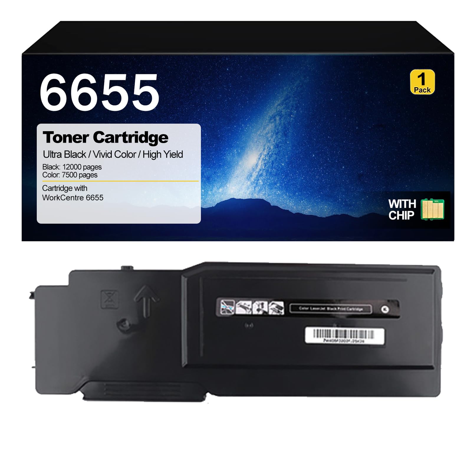 Xerox Workcentre 6655 High Capacity Toner Replaces Toner Chip (set)