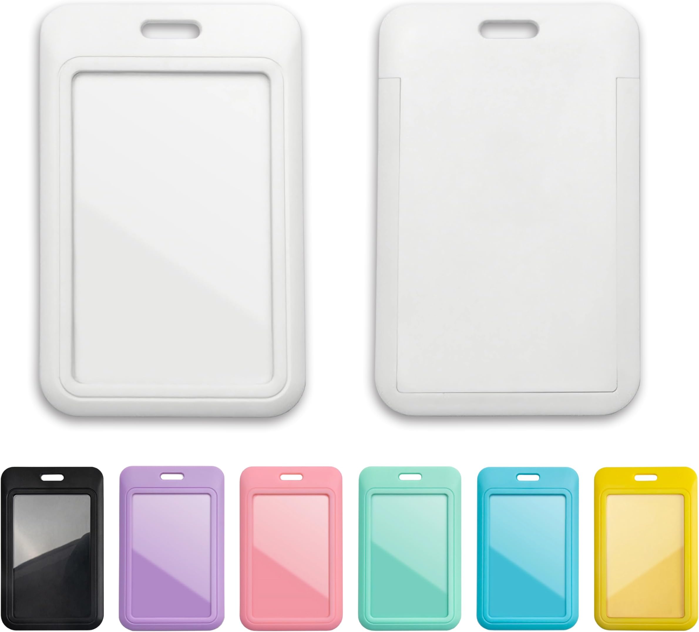 Amazon.com : Uniclife 3 Pack Sliding ID Badge Holder Vertical Hard ...