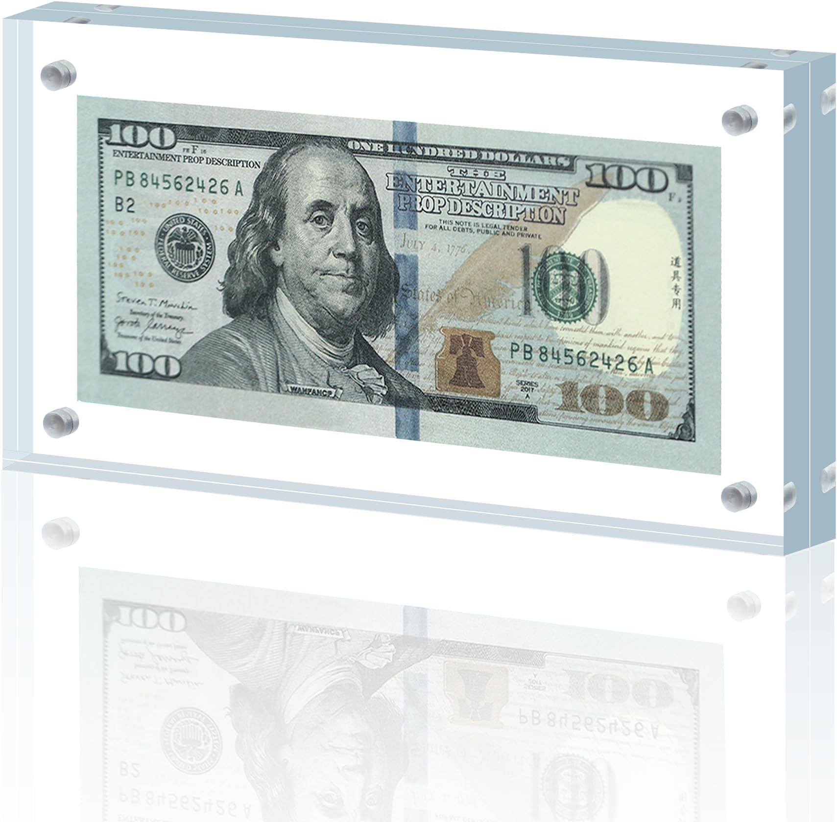 Amazon.com : Acrylic Currency Display Self Standing Dollar Bill Holder ...