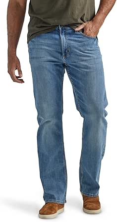 Wrangler Authentics Men's Relaxed Fit Boot Cut Jean, Riptide, 42W x 30L ...
