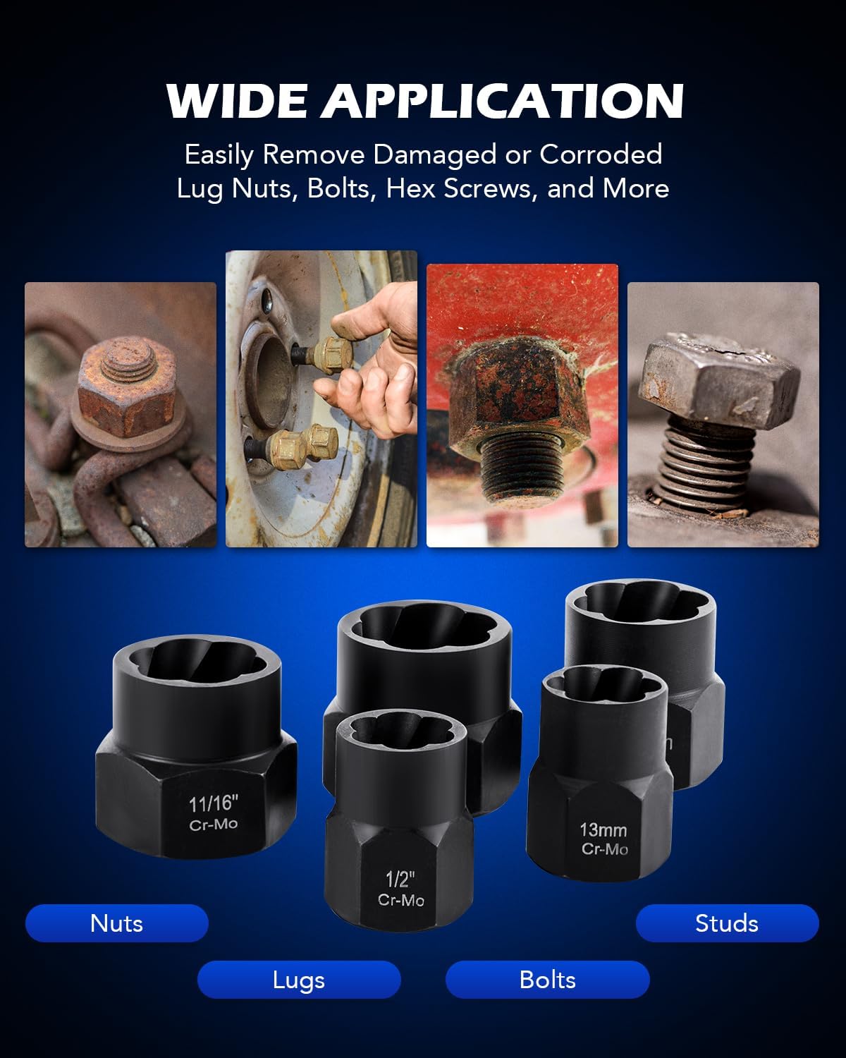 OMT Impact Nut and Bolt Extraction Tool Set, 13 SAE Nepal | Ubuy