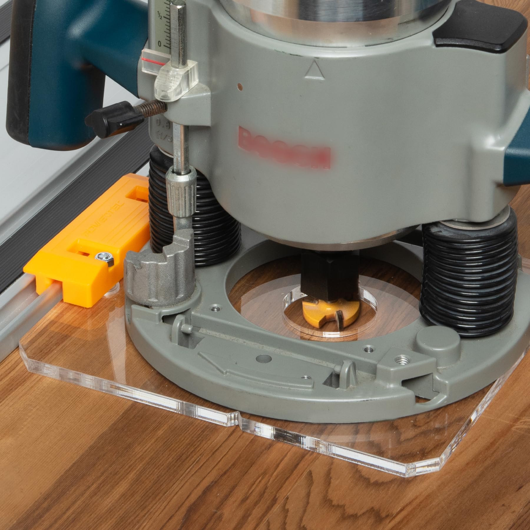 POWERTEC 72017 Router Guide Rail Adapter for Bosch 1617 Plunge Router ...