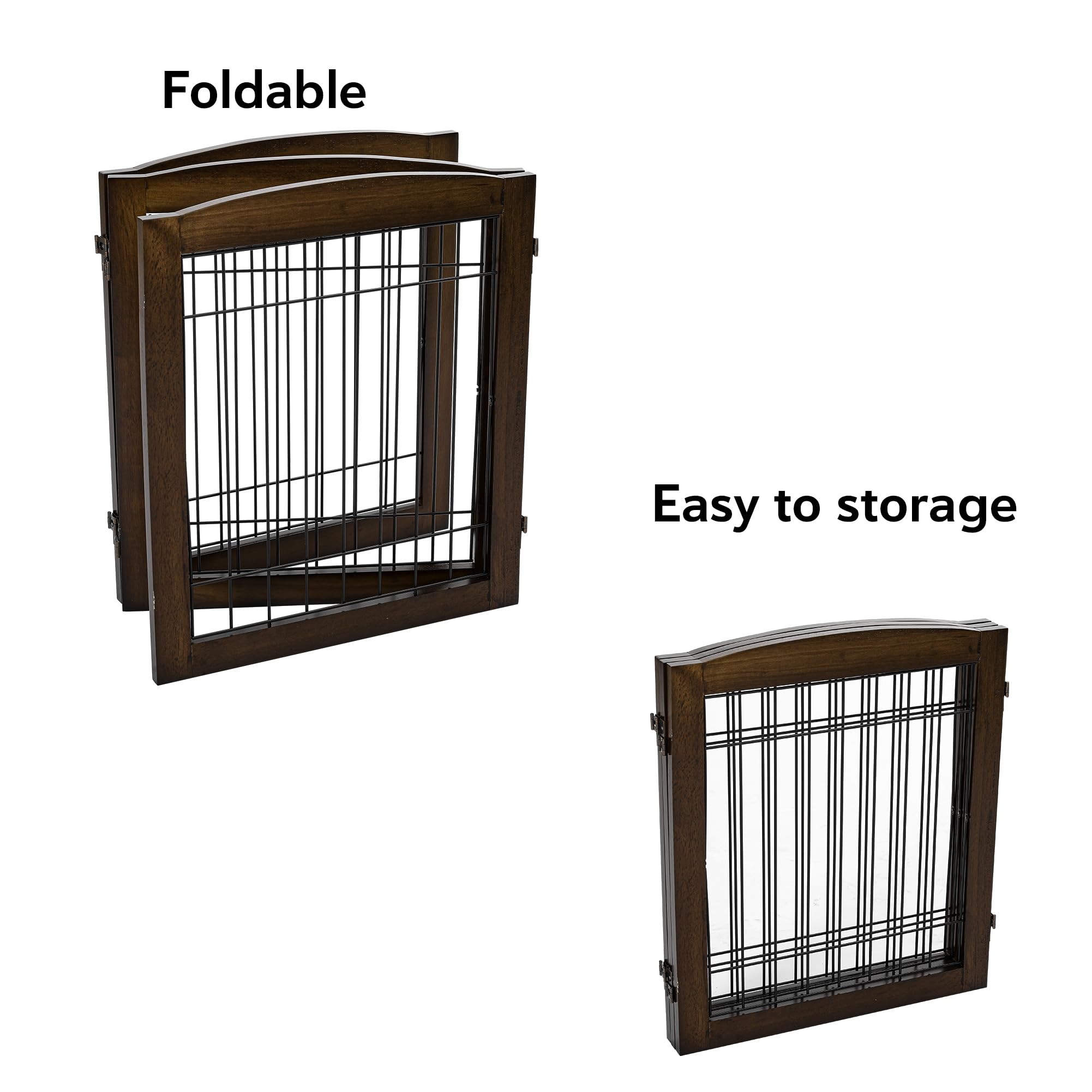 Snapklik.com : Solid Hardwood Pet Gate, Freestanding Wire Pet Gate ...