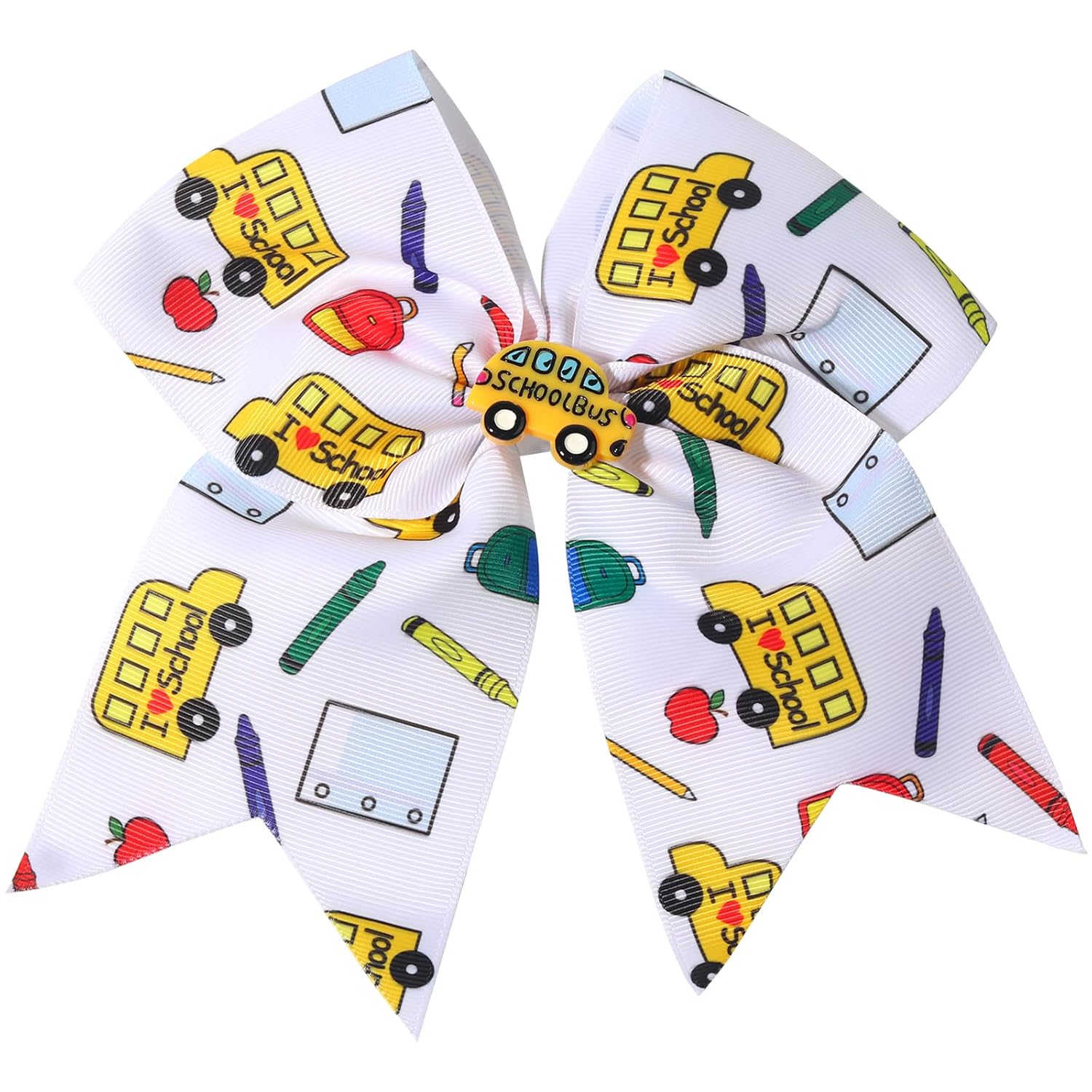 Amazon.com : Totelux Back to School Bows Hair Clips Ponytail Holder ...