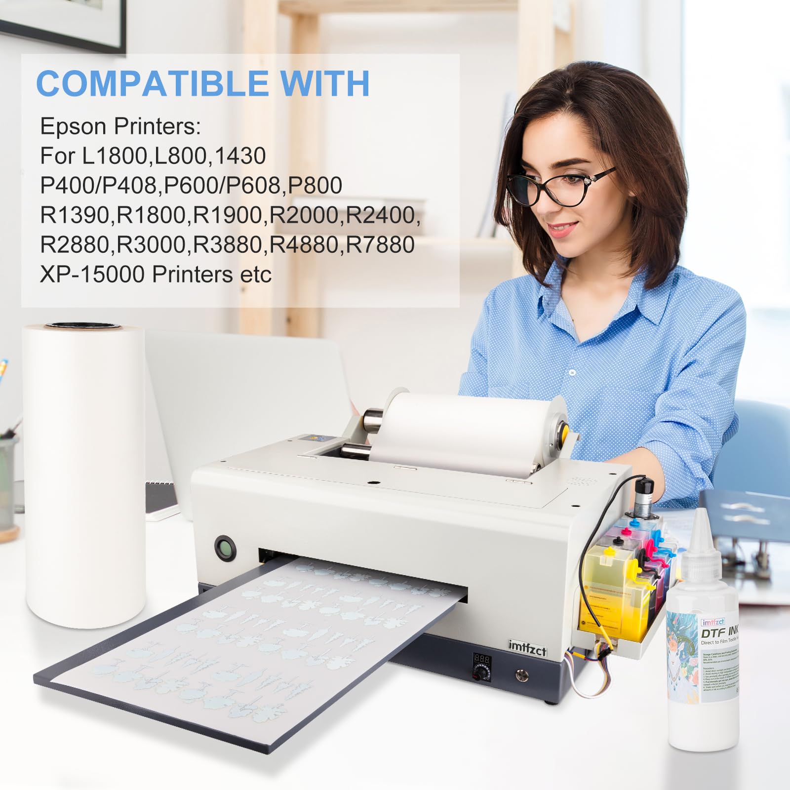 Snapklik.com : DTF White Ink 100ML, Premium DTF Ink For PET Film Heat ...