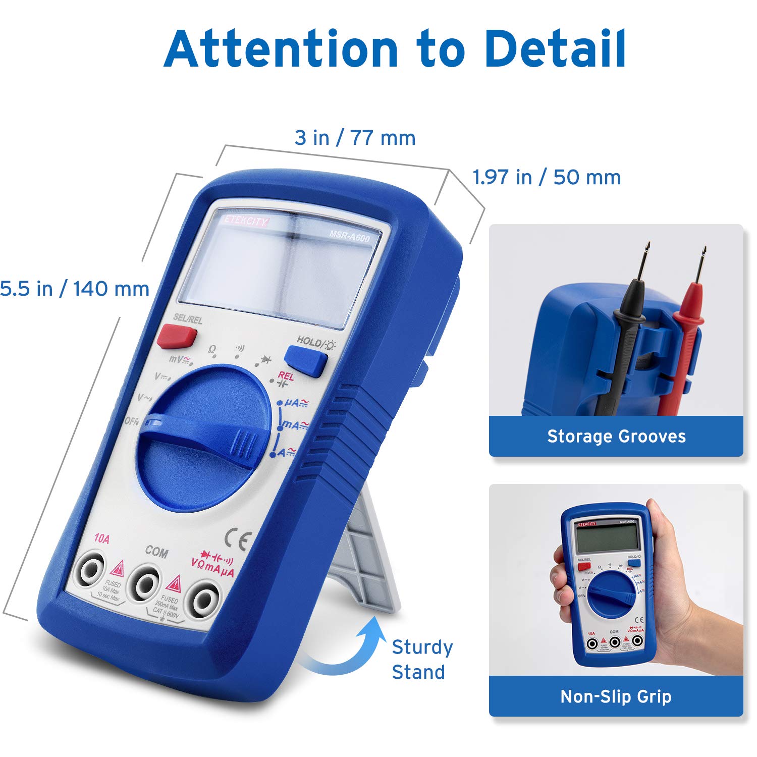 Snapklik.com : Etekcity Digital Multimeter, Auto-Ranging Voltage Tester ...