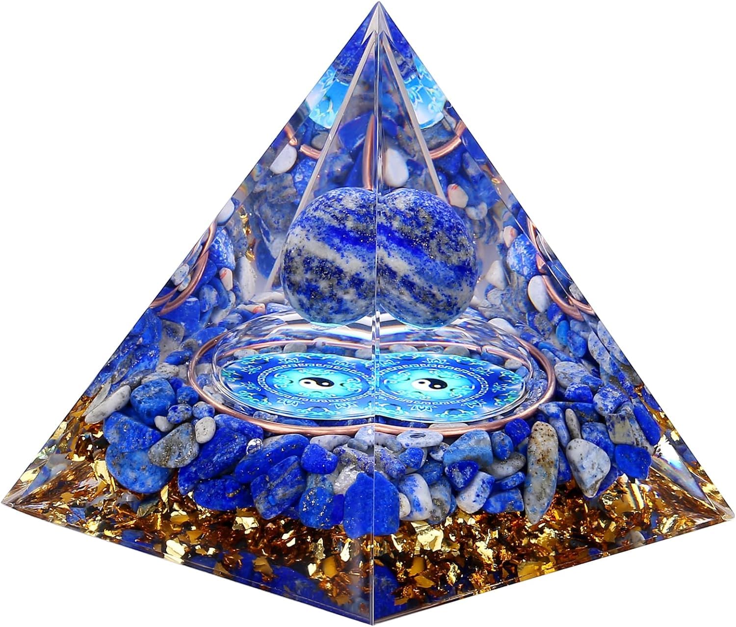 Amazon.com: FENGSHUI-CAISHEN Yin Yang Healing Crystal Orgonite Pyramid ...