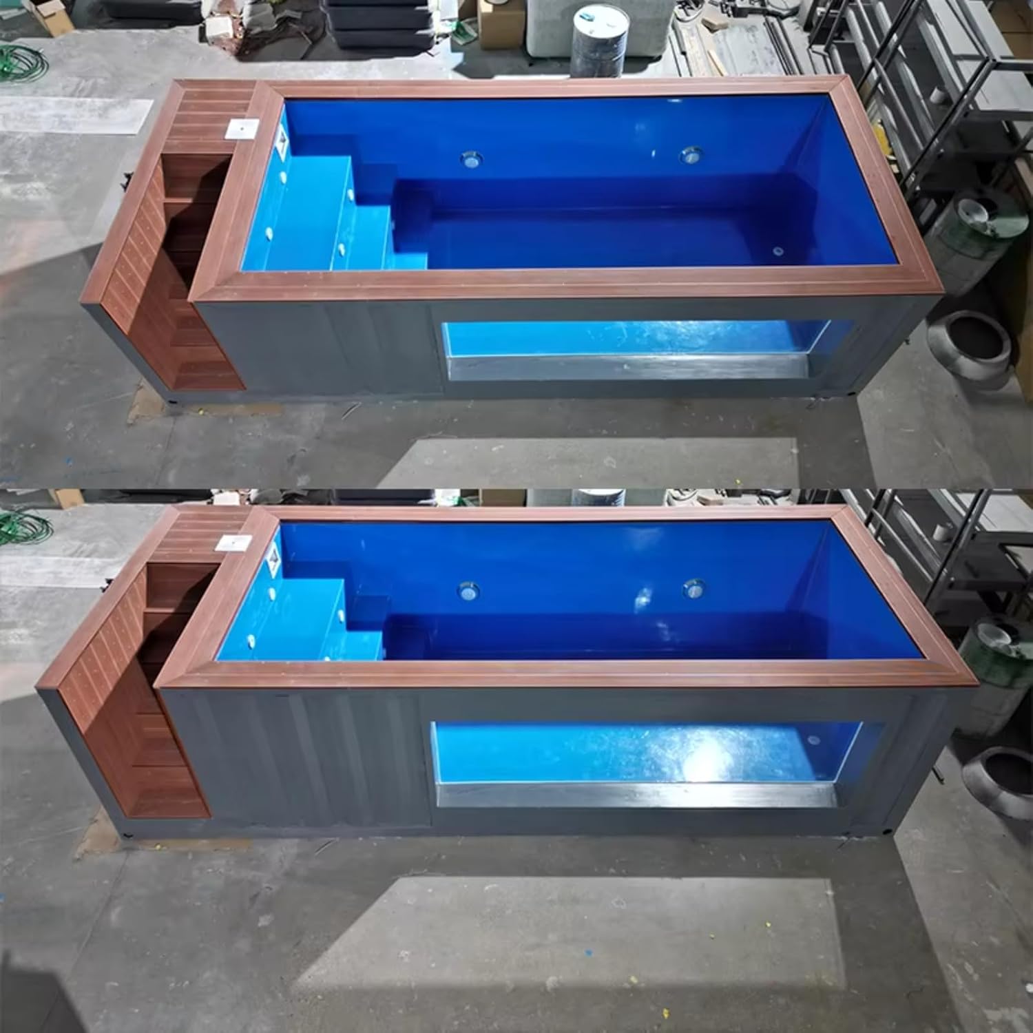 Amazon.com: Outdoor Fiber Glass Shipping Container Pools Acrylic Above ...