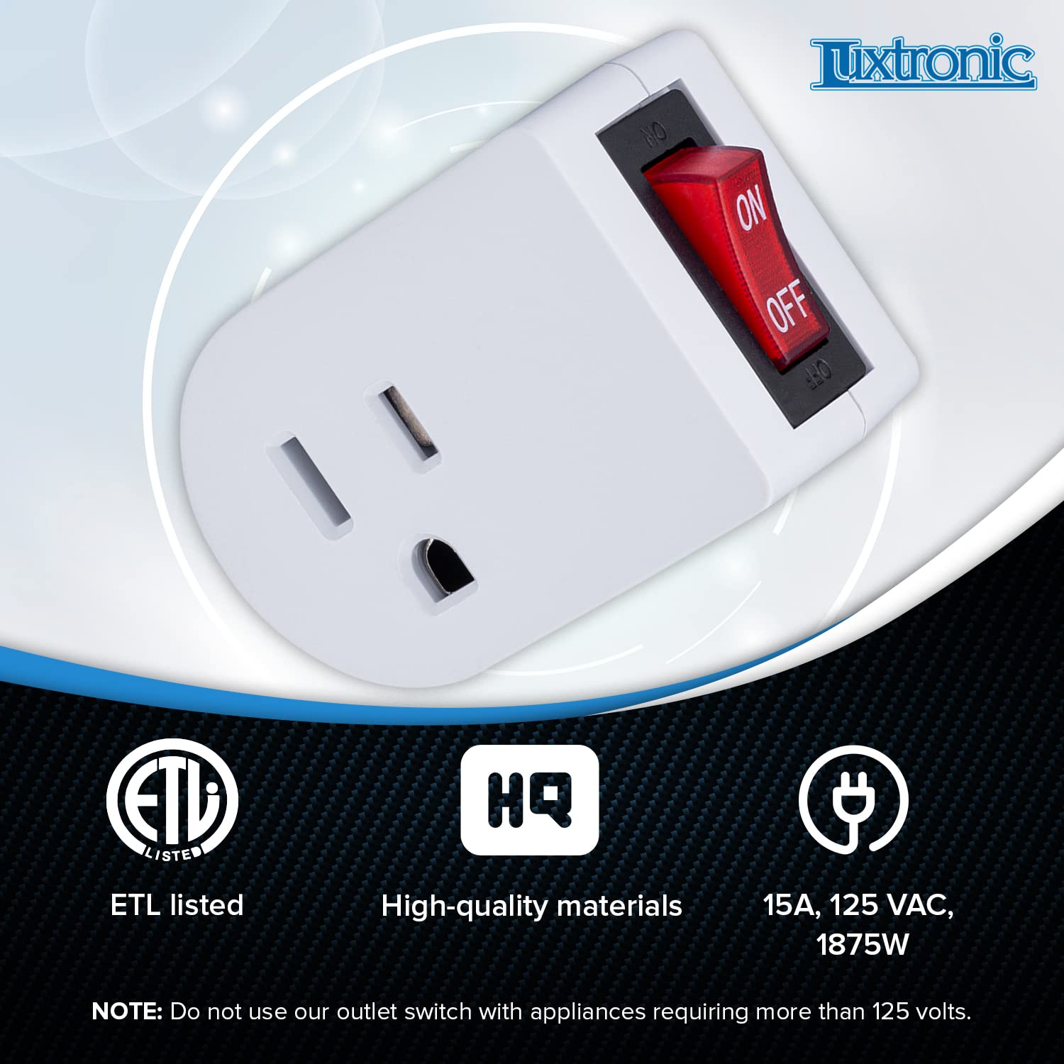 Snapklik.com : Luxtronic Grounded Power Adapter Switch - Electrical Outlet