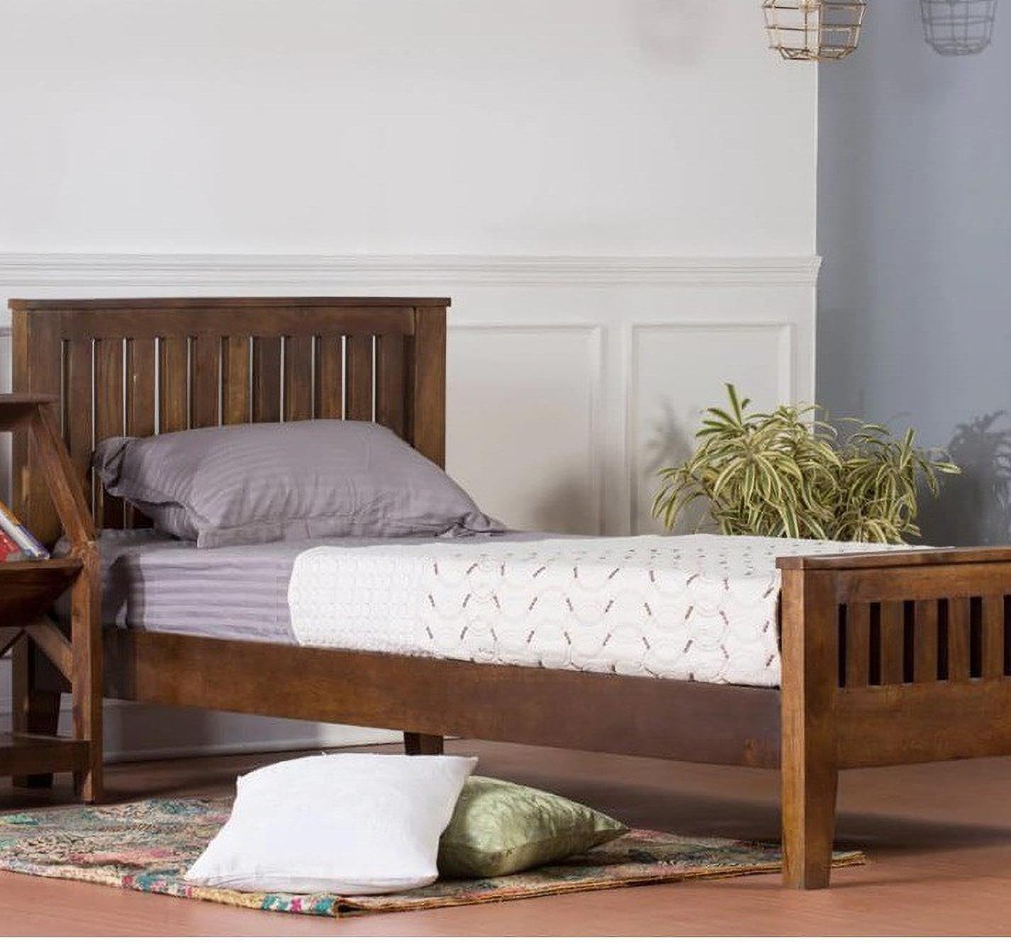 HOME NEST FURNITURE Sheesham Wood Singl Size Bed Without Storage|Bed ...