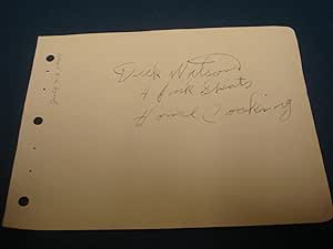 Deek Watson (d.1969) Started The Ink Spots Signed 4X6 Album Page ...