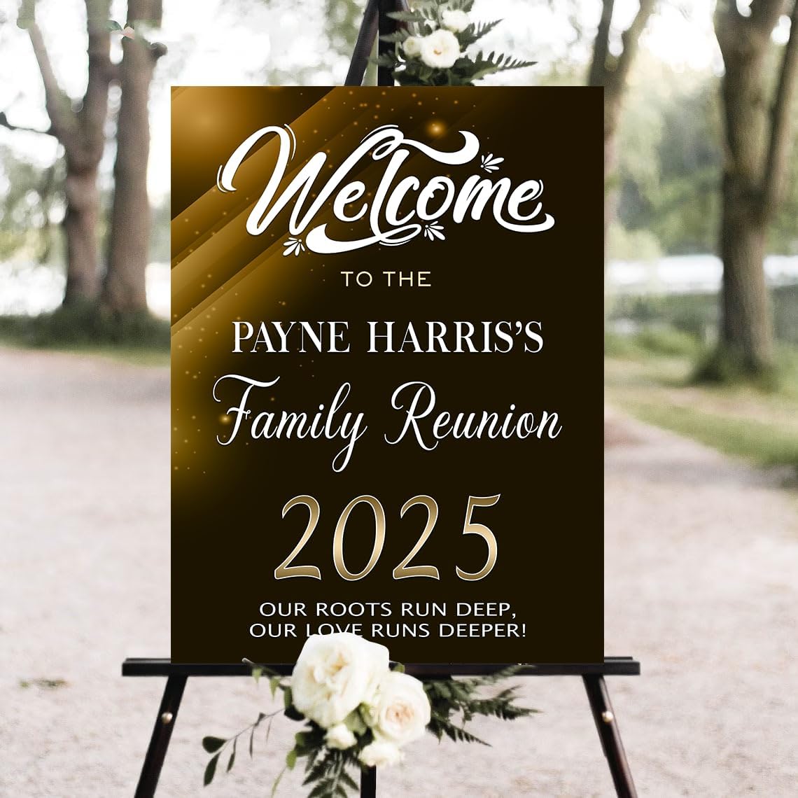 Amazon.com : MOREMISIGNS Personalized Family Reunion Yard Sign, Custom ...