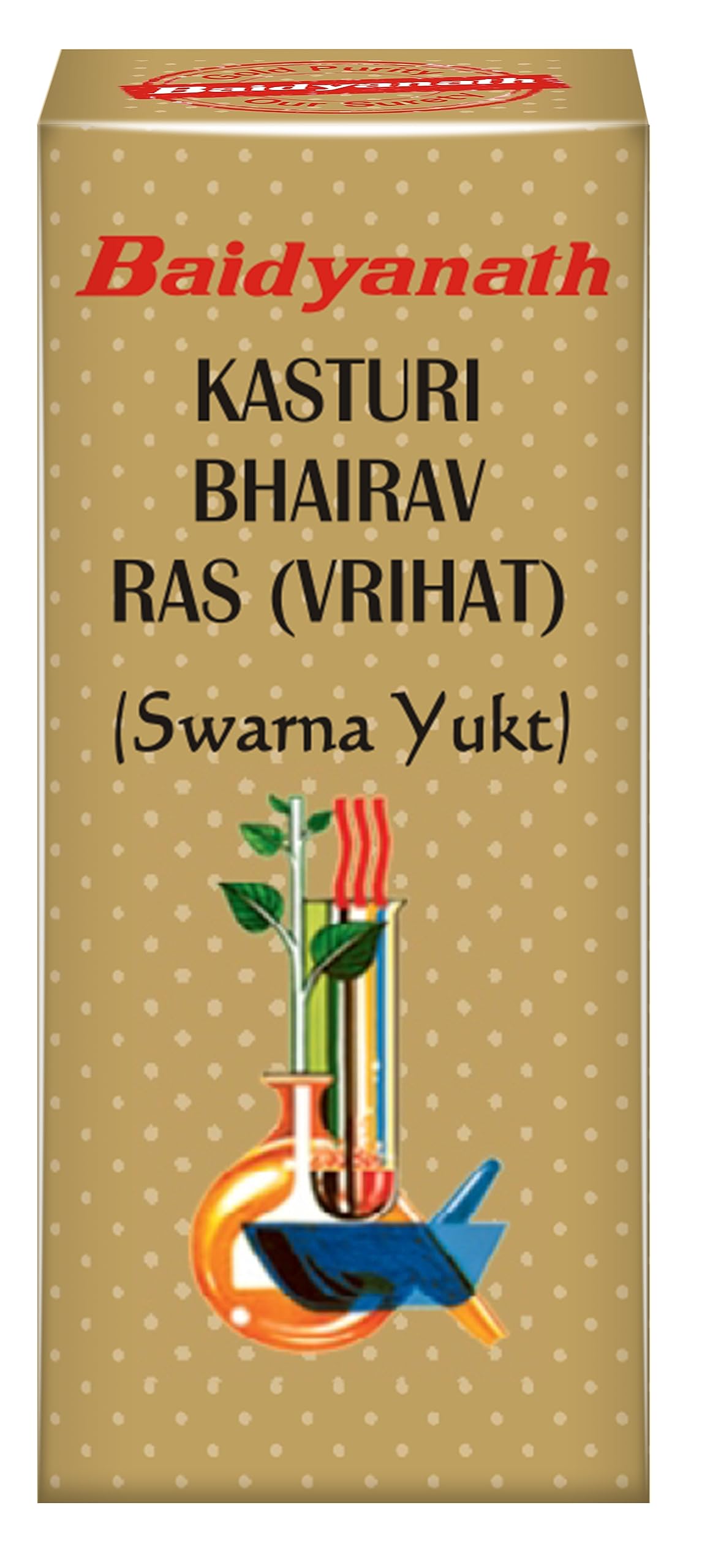 Buy Baidyanath Kasturi Bhairav Ras – 10 Tablets Online at Low Prices in ...
