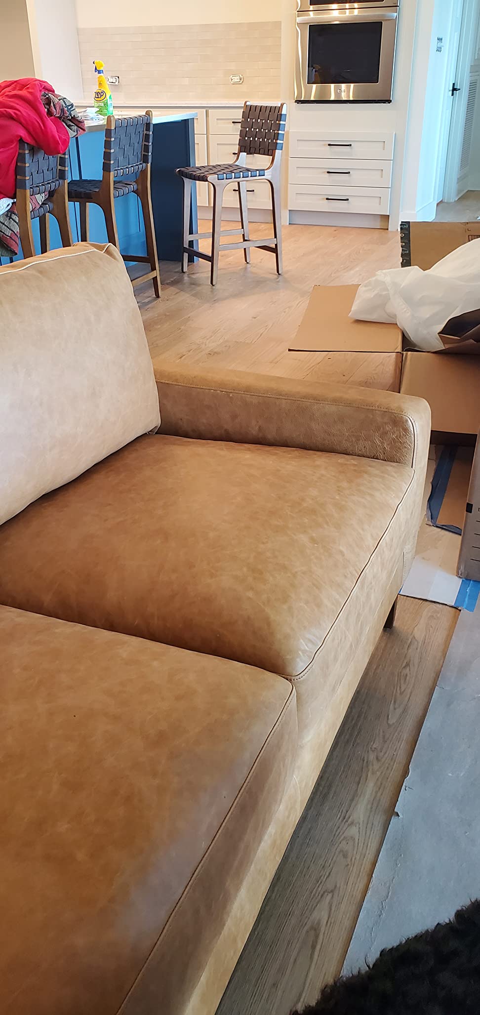 $87/mo - Finance POLY & BARK Sorrento Leather Couch – 86-Inch Leather ...