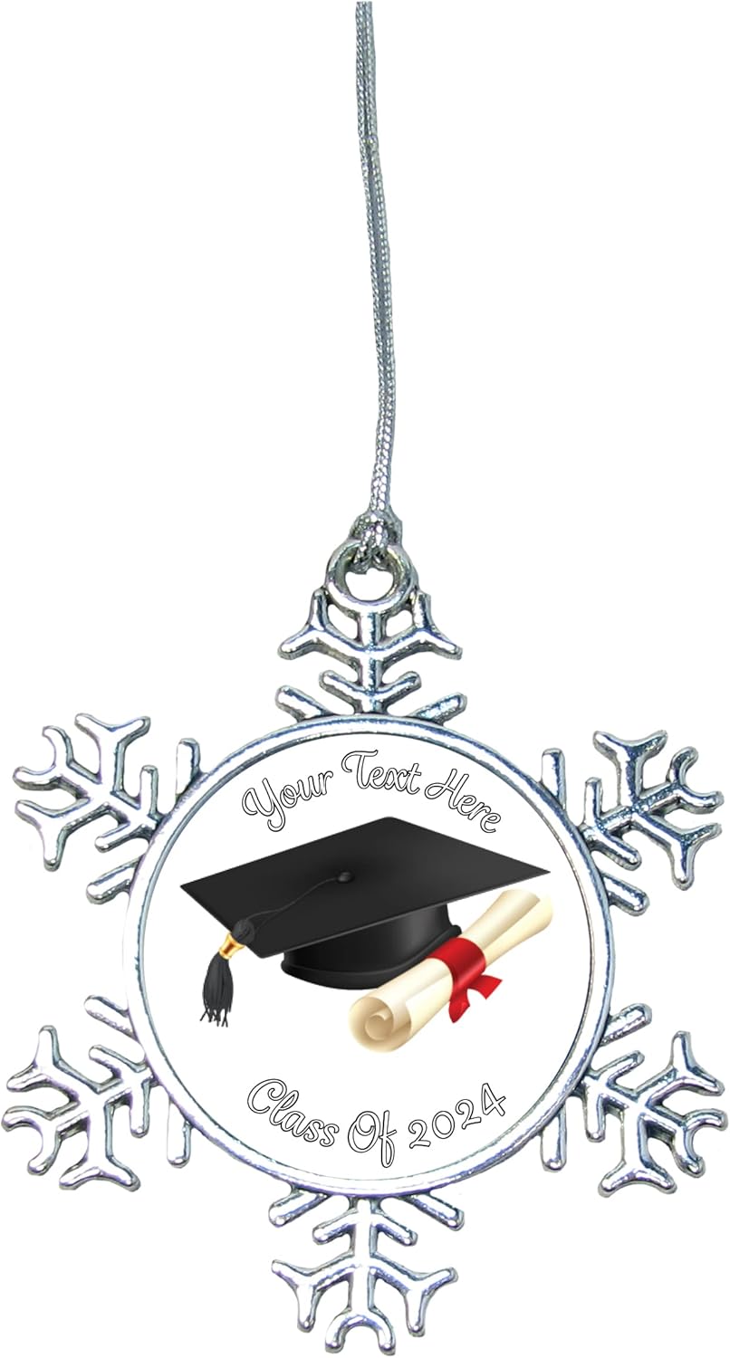 Amazon.com: Class of 2024 Silver Christmas Ornament Gift Graduation ...