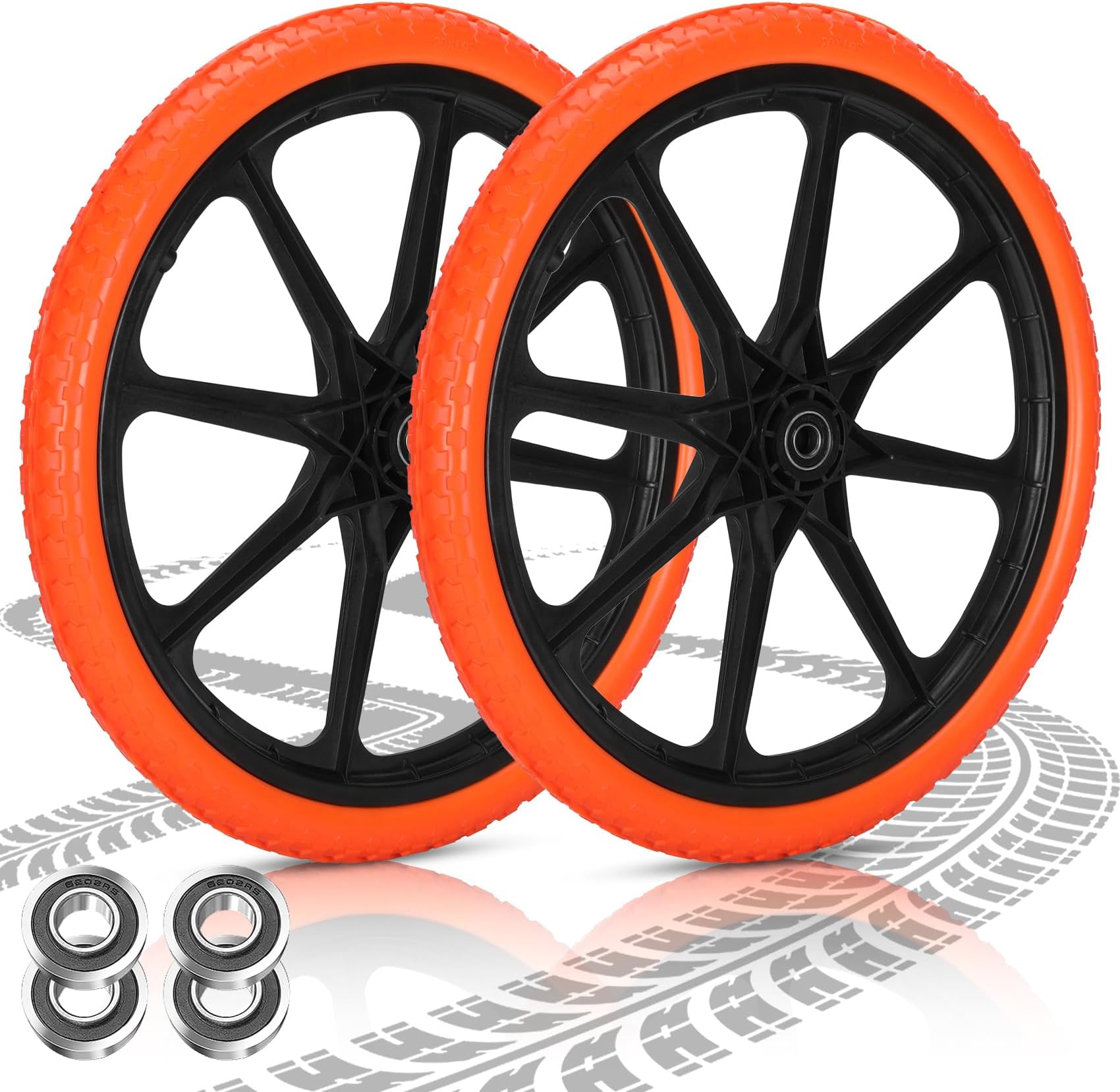 Amazon.com: Lapp Wagons Plastic Spoke Wheels for Garden Carts - Set of ...