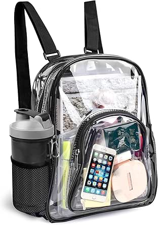 Clear Backpack Stadium Approved 30×20×10cm, Clear Bags for Concerts ...