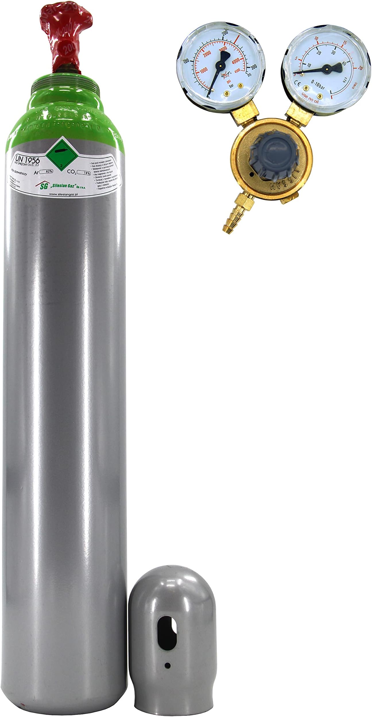 Schutzgas Gasflasche 82 18 (Argon CO2 Mix) - 10 Liter Schweißgasflasche ...