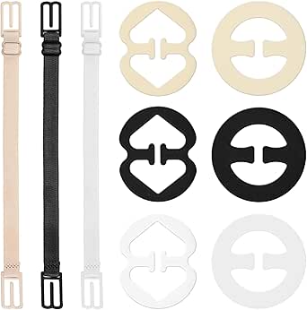 Tyqour 9Pcs Bra Strap Clips, Adjustable Racerback Bra Clip, Round Strap ...
