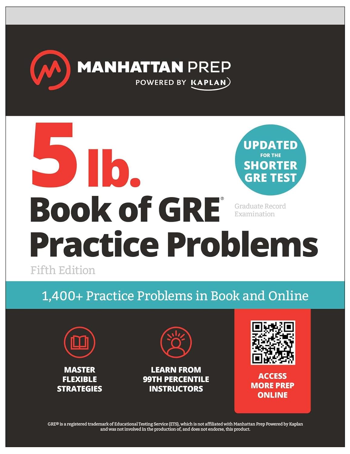 5 lb. Book of GRE Practice Problems: 1,400+ Practice Problems in Book ...