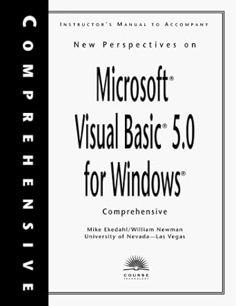 New Perspectives on Microsoft Visual Basic 5.0 for Windows ...