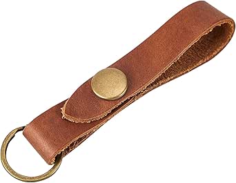 Tcrogsciss Leather Keychain Loop, Belt Key Holder, Handmade Full Grain ...