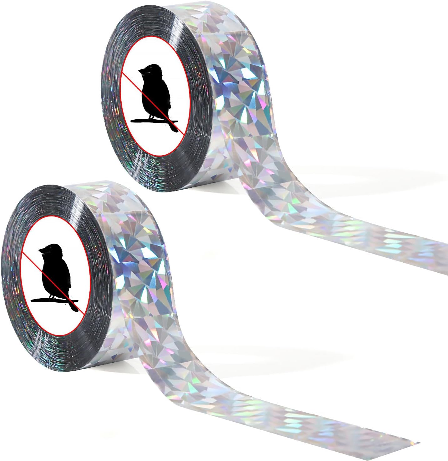 Amazon.com : 2 Rolls 328ft Scare Birds Reflective Tape, Holographic ...