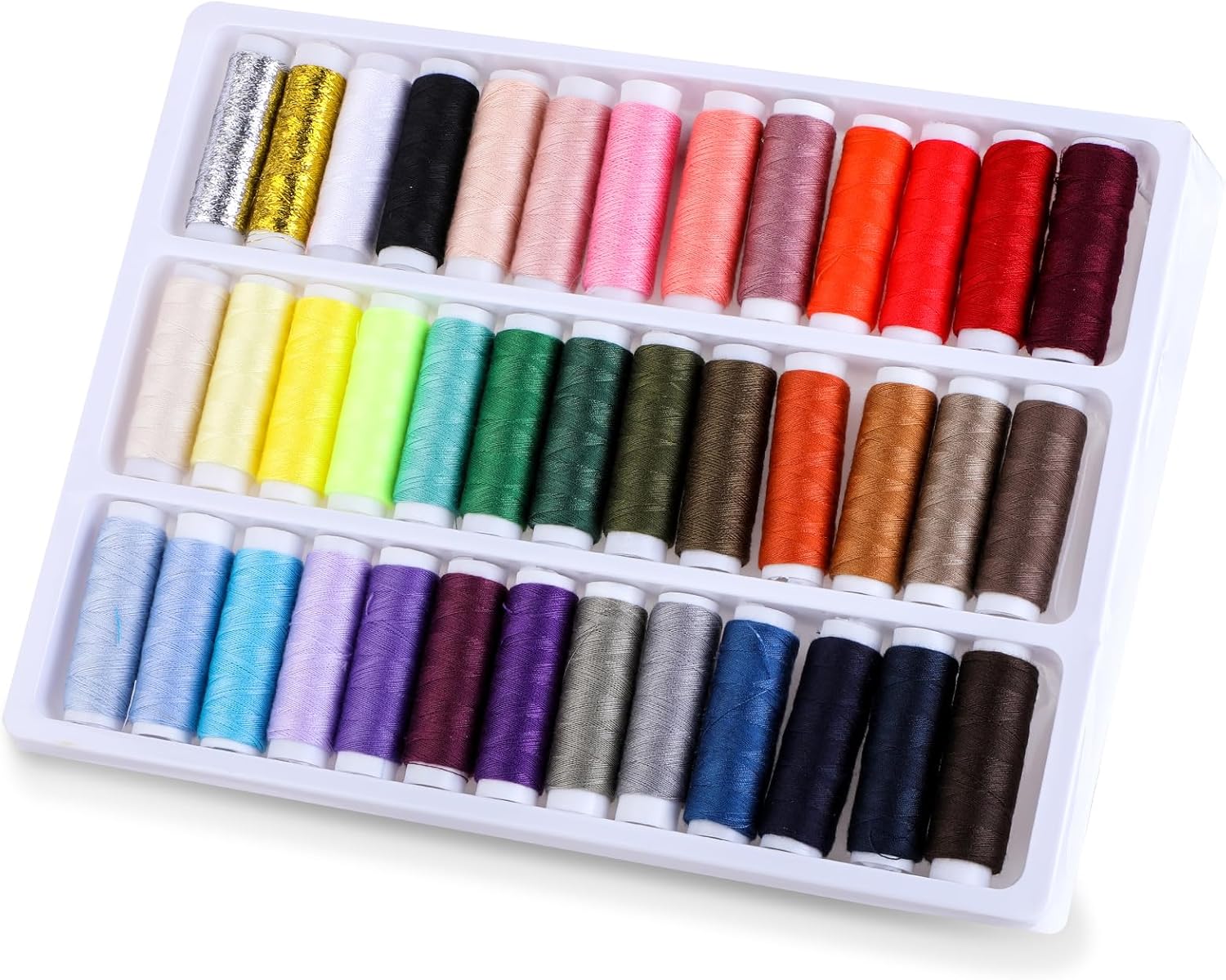 DSLSQD Sewing Threads, 39 Colors Polyester Thread for Sewing 200 Yards ...