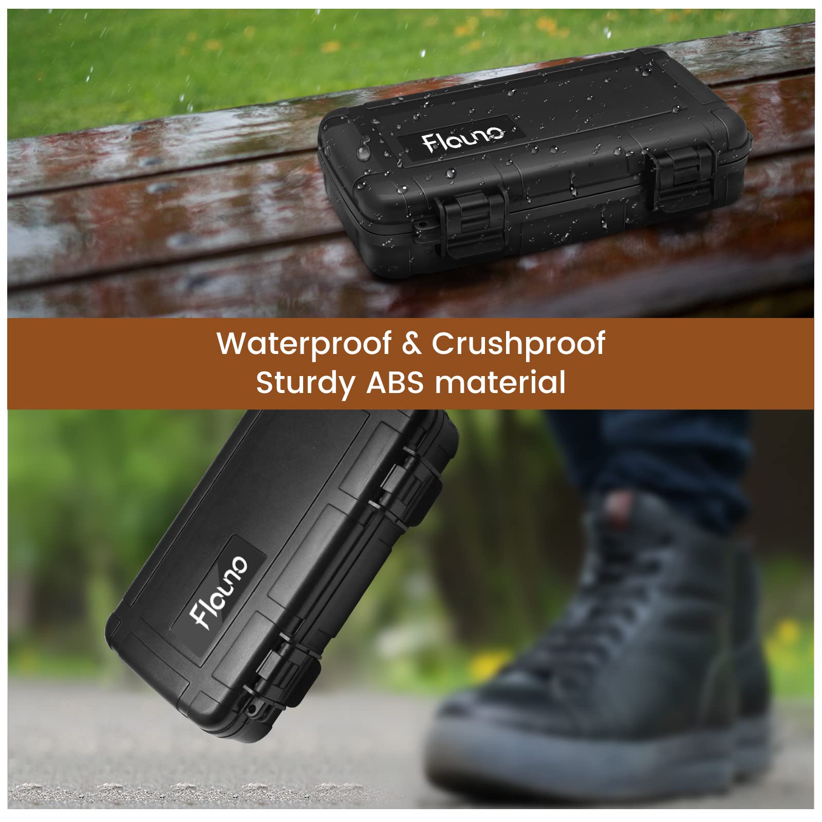 Snapklik.com : Flauno Travel Cigar Humidor Case - Portable Humidor Kit