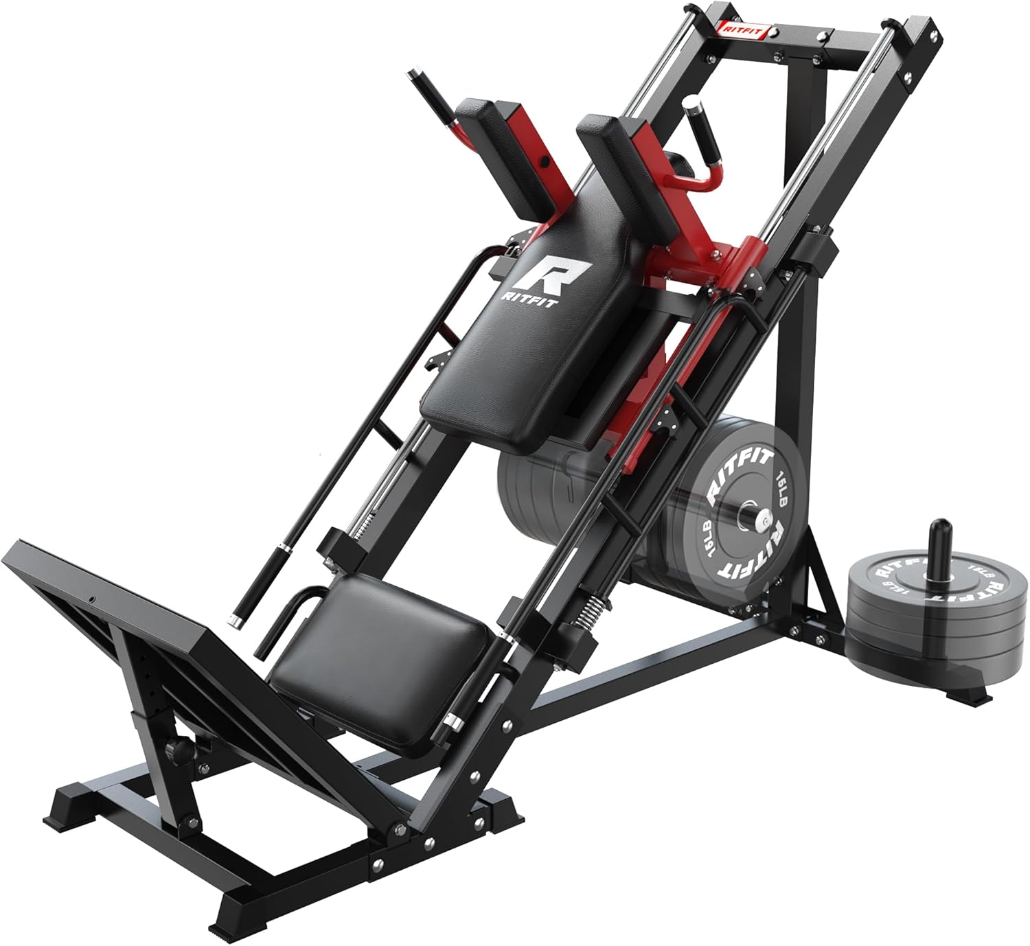 RitFit Leg Press Hack Squat Machine, Professional Adjustable Leg Press ...