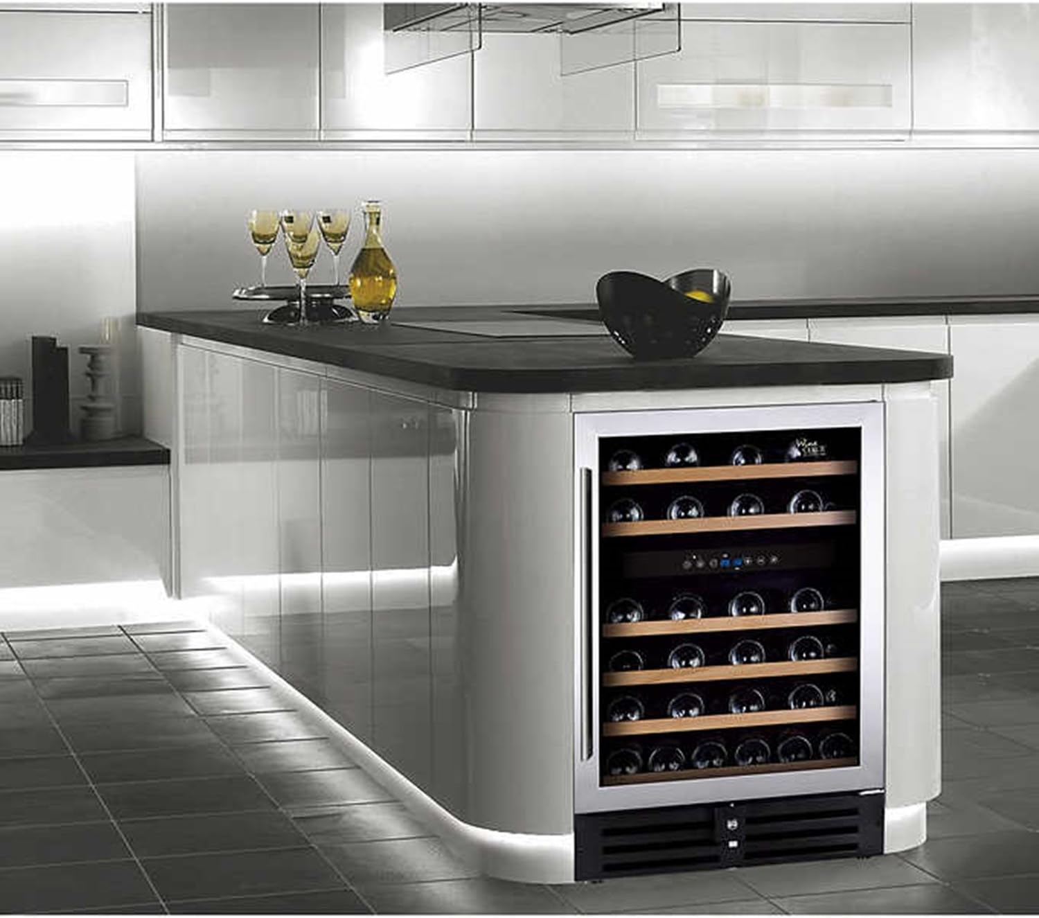 Wine Cell’R 46-Bottle Wine Cellar with Door Mounted Electronic Controls ...