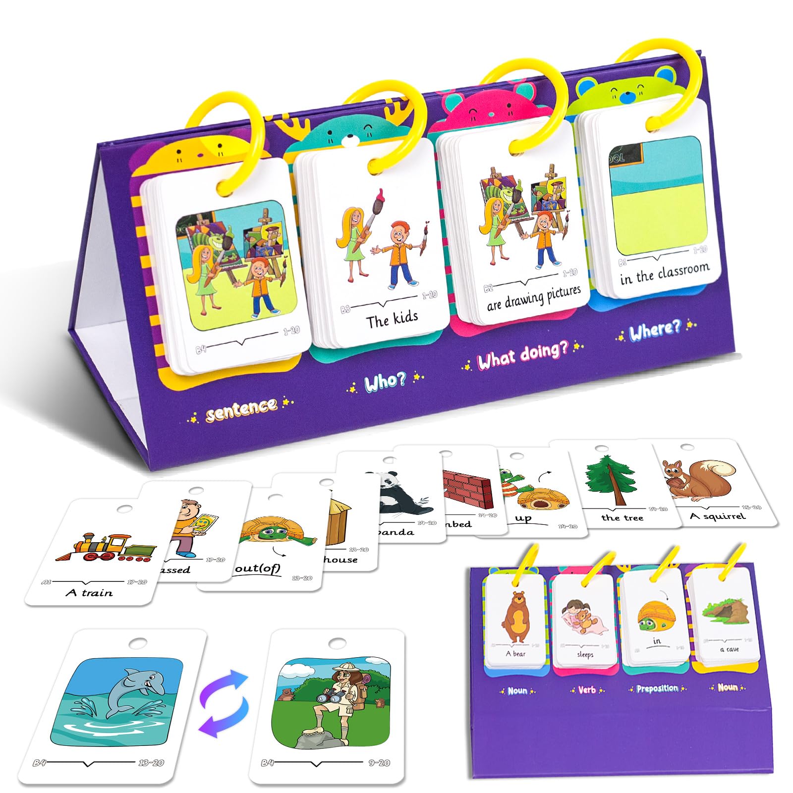 Amazon.com: 80 tarjetas didácticas de oraciones básicas para niños ...