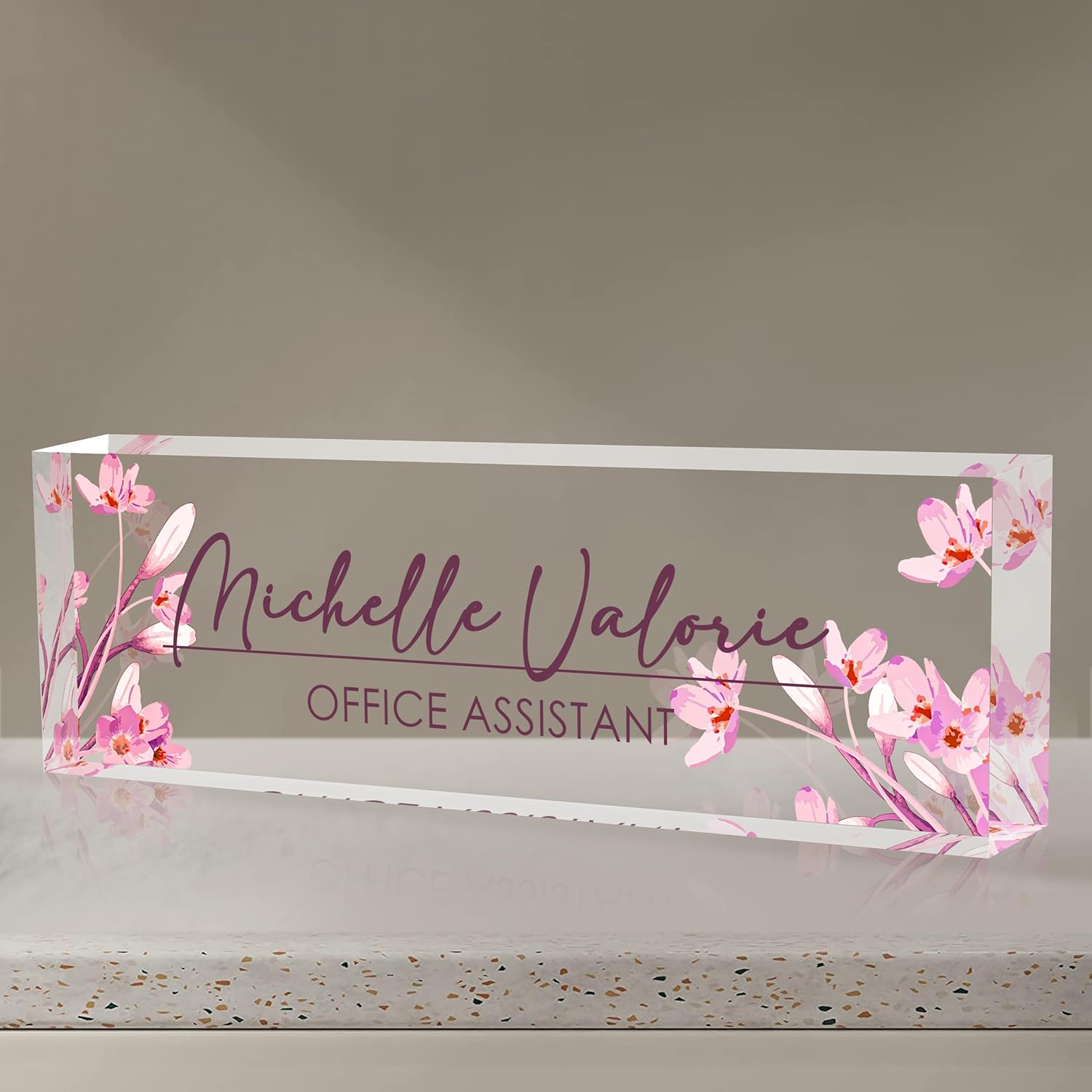Amazon.com: Personalized Name Plate for Desk, Custom Desk Name Plate ...