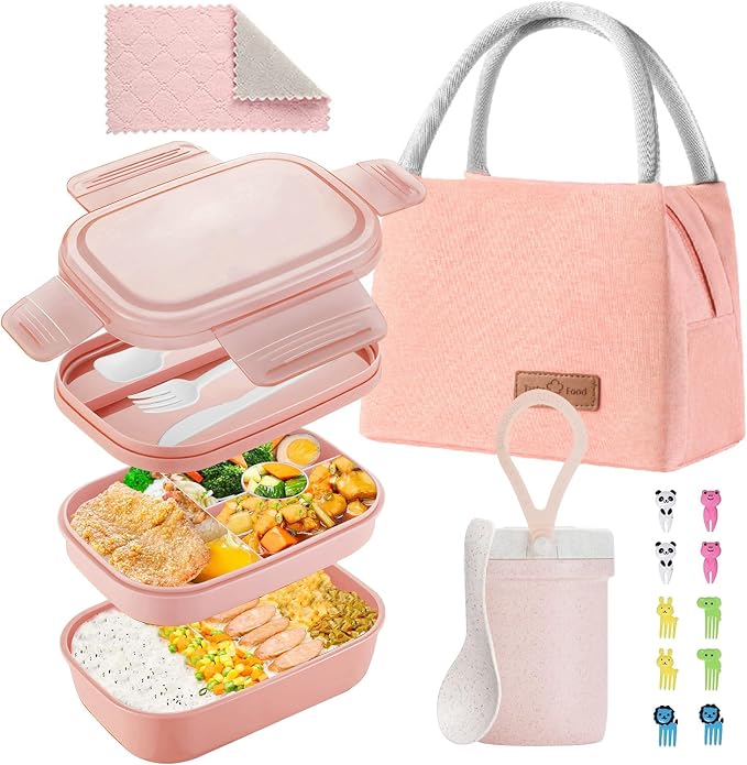 Amazon.com: KAIFTEK Bento Box Adults Lunch Box for Kids Adults Men ...
