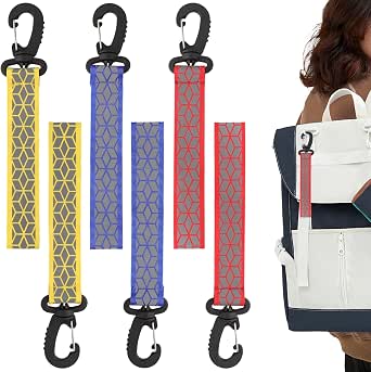 Amazon.com: loghohu 6Pcs Reflective Backpack Tags Reflective Keychain ...