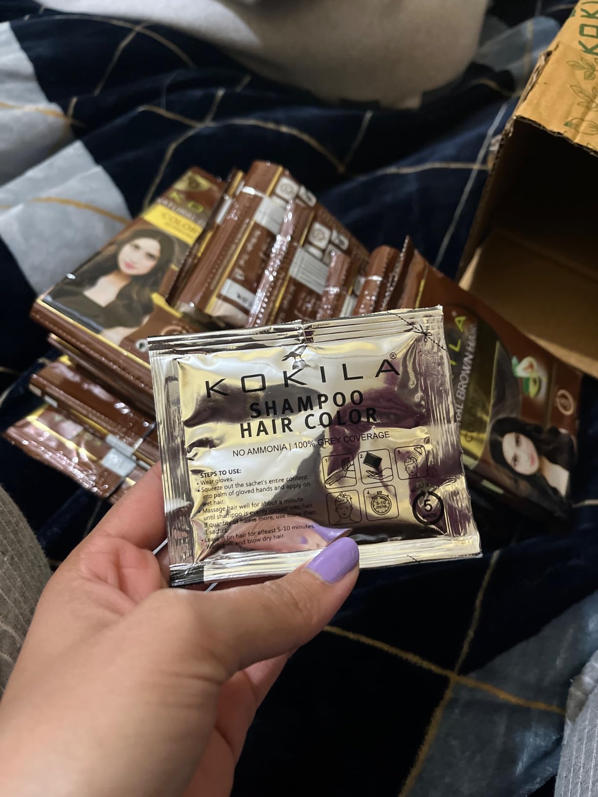 Buy Kokila Unisex Hair Color Shampoo Enriched With Almond Oil in Just 5 ...