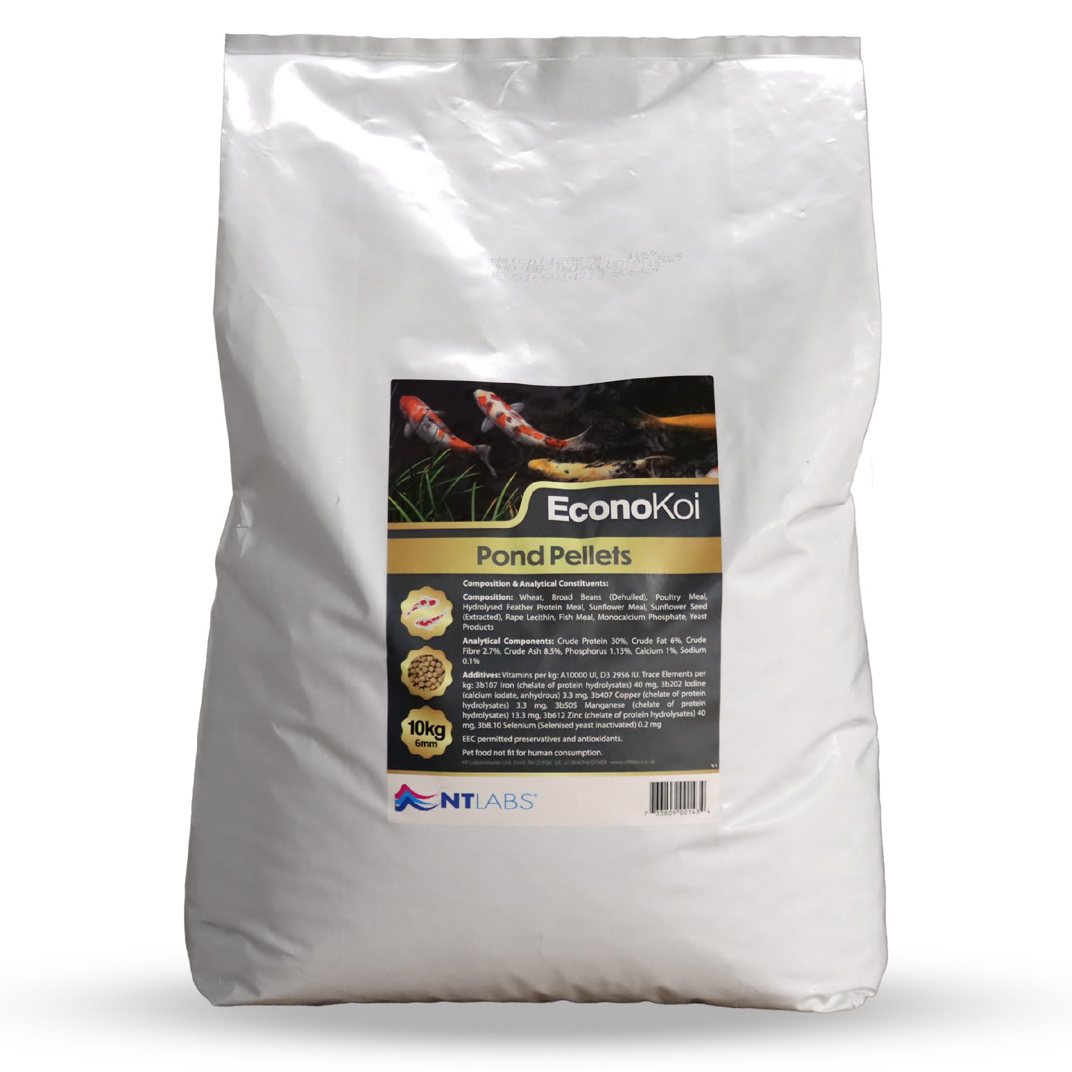 NT Labs EconoKoi Pond Pellet, Pond Fish Food for Goldfish, Koi and all ...