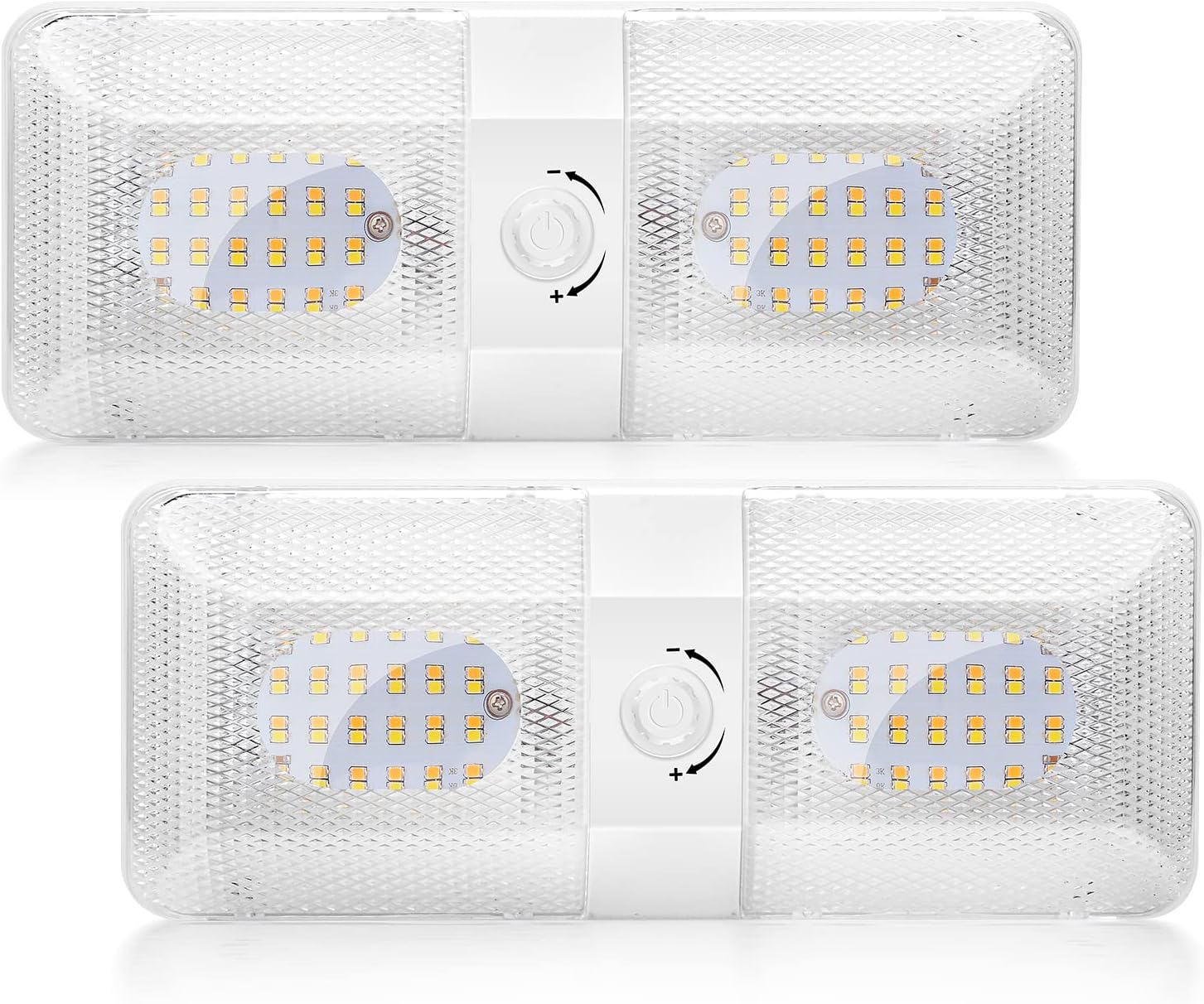 BlueFire 750LM RV Interior Lights, DC 12V RV Ceiling Double Dome Lights ...