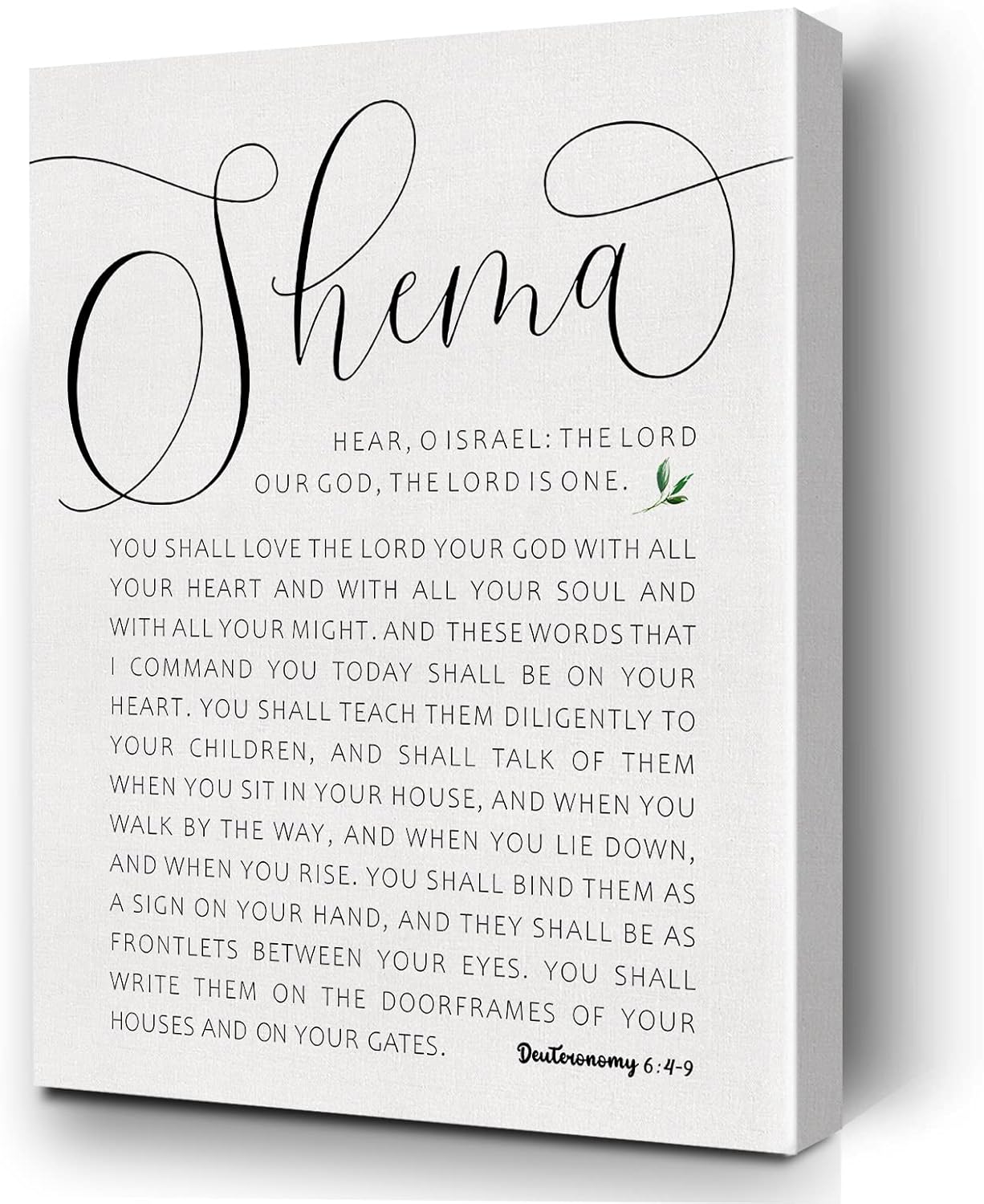 Amazon.com: Bible Verse Art Wall Decor Deuteronomy 6 4-9 Hear O Israel ...