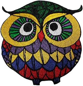 Amazon.com: Large Owl Patch Iron on Embroidered Applique Bird Owls ...