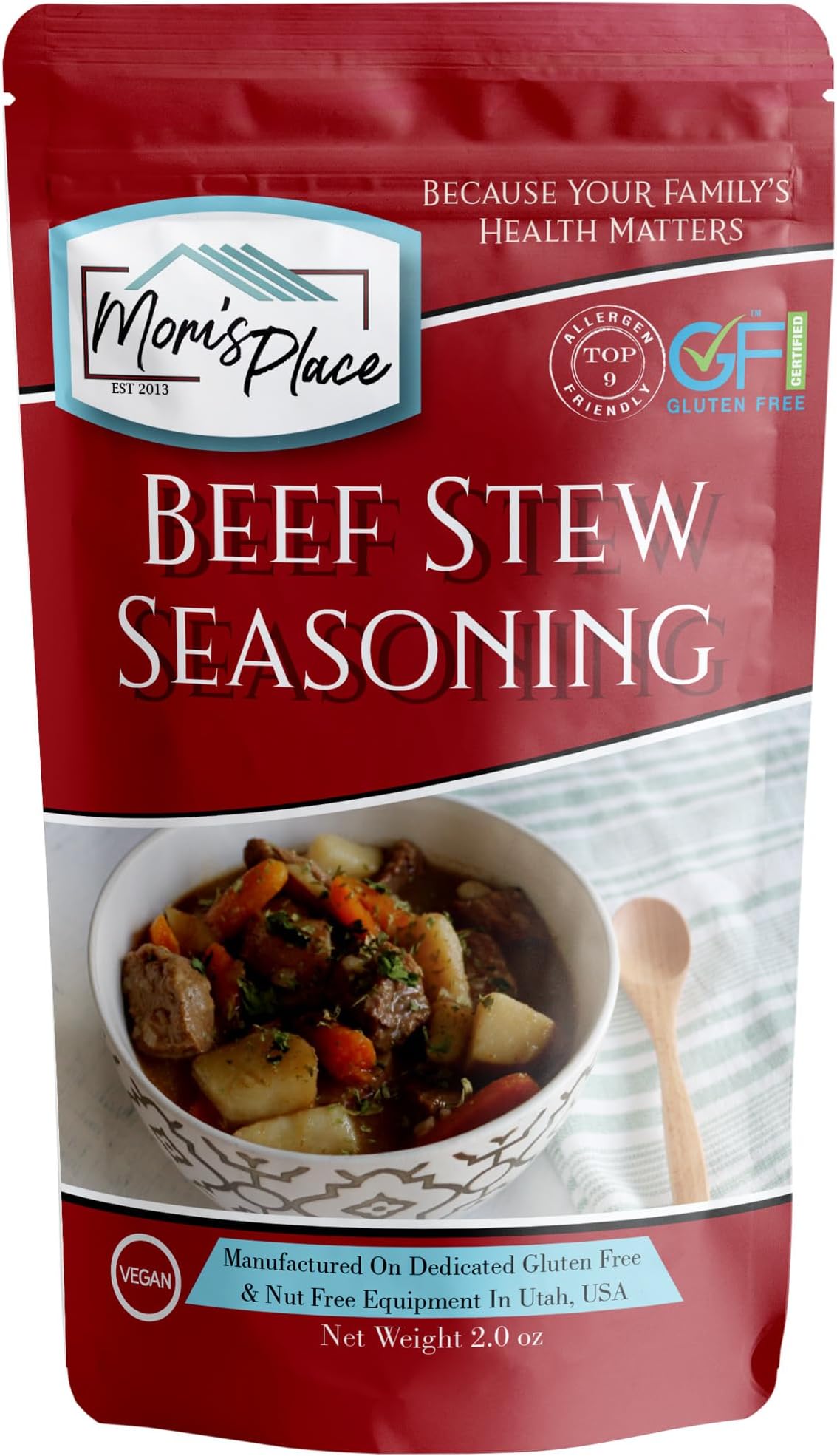 Amazon.com : Mom's Place Gluten-Free Beef Stew Seasoning - Soy Free ...