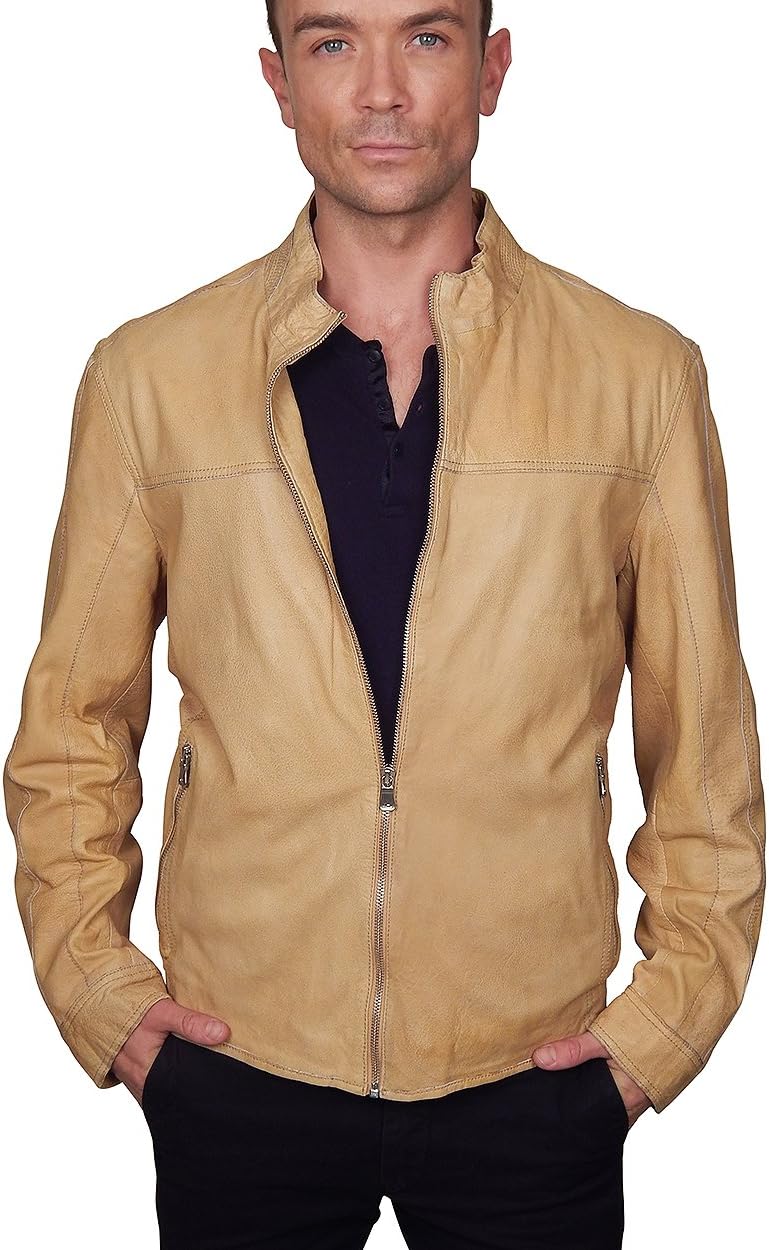 Missani LE Collezioni - Temple Light Leather Jacket in Palomino at ...