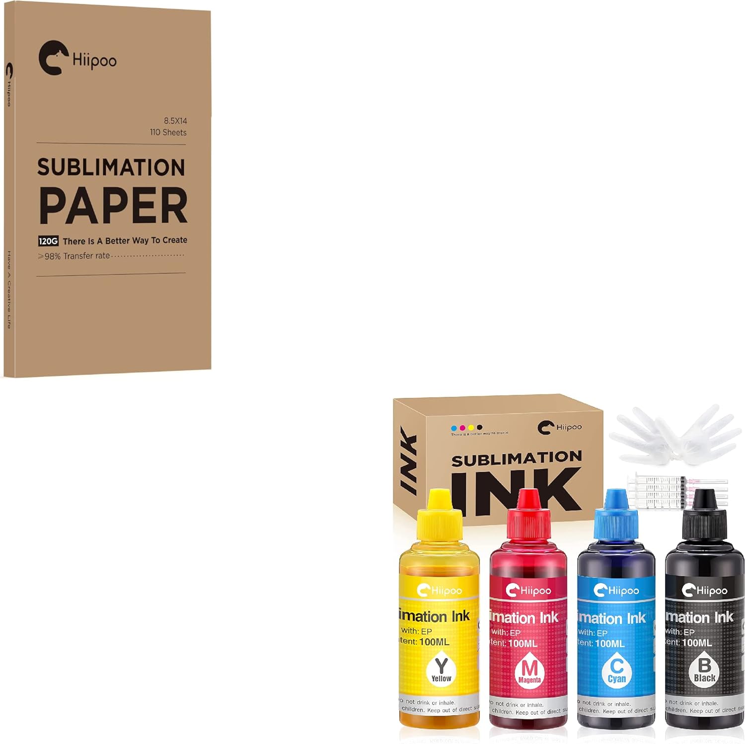 Amazon.com: Hiipoo Save 3% on Sublimation Ink and 120G 110 Sheets ...
