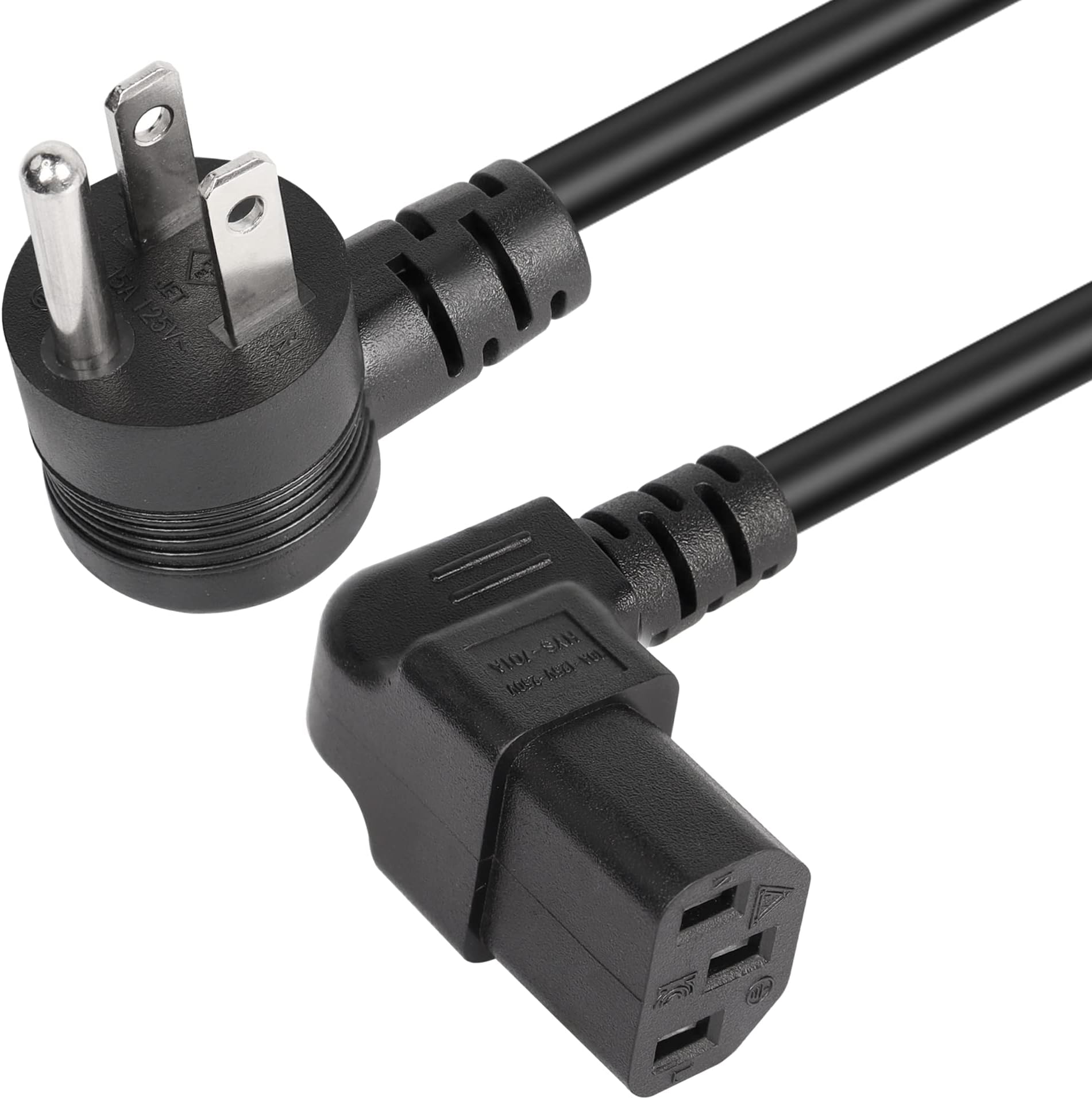 Amazon.com: CERRXIAN 3.93 FT 18AWG NEMA 5-15P to Up Angle IEC 320 C13 ...