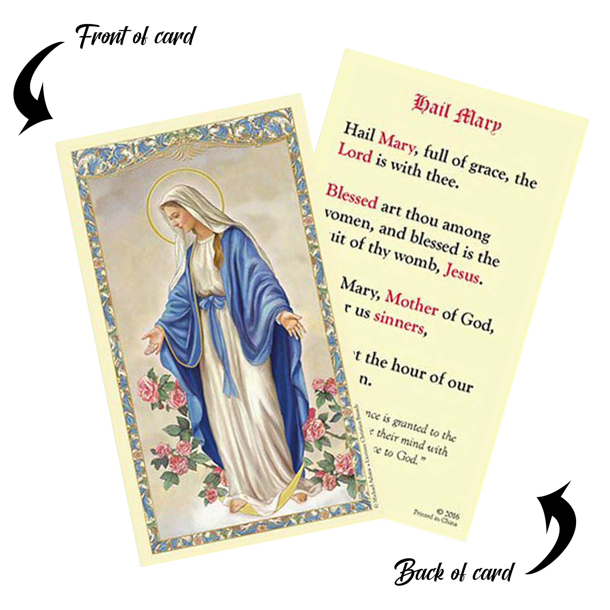 Snapklik.com : Hail Mary Prayer Card -Mother Mary Prayer Card, The ...
