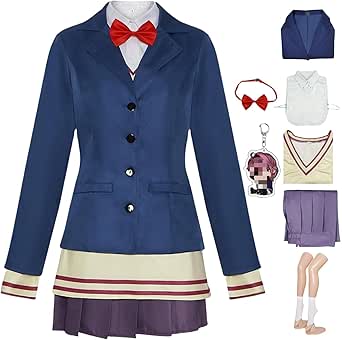 Dan Da Dan Cosplay Costume Blue School Uniform Set with Wig Halloween ...