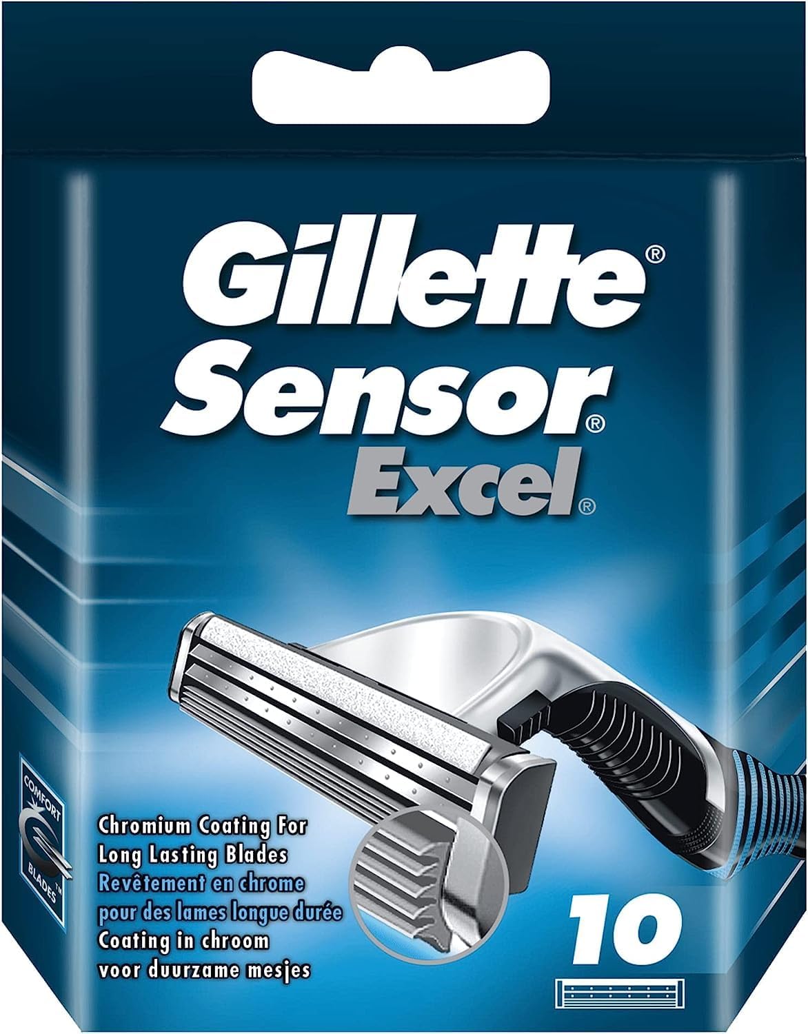 Amazon.com: Gillette Sensor Excel Men's Razor Blade Refills, 10 Count ...